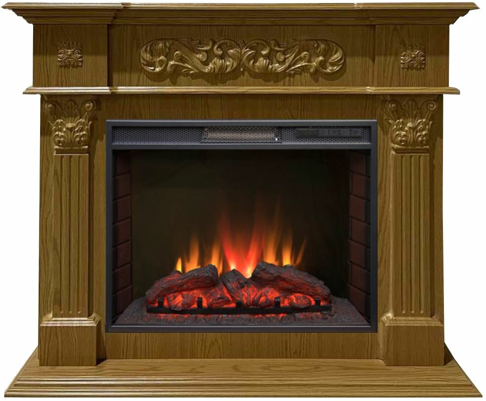 Электрокамин FLAMEKAMIN Лидс DN с очагом Sparta 25.5 LED (камин электрический)