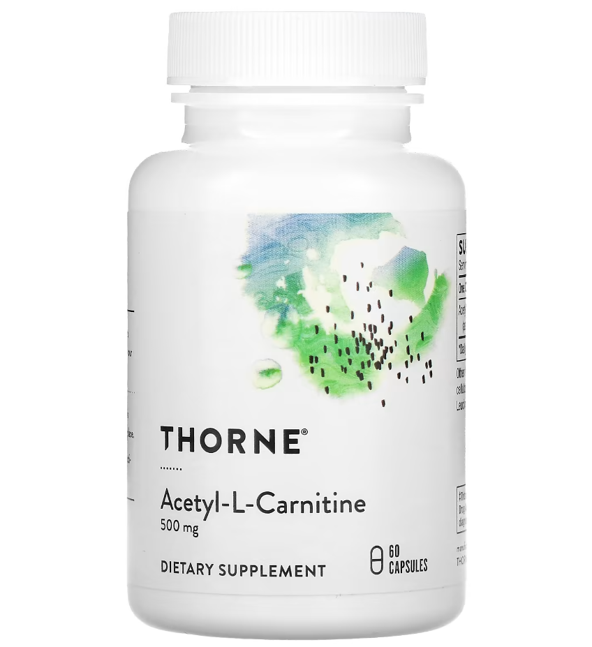 Thorne Research Acetyl-L-Carnitine 500 mg (Ацетил-L-карнитин) 60 капсул (Thorne Research)