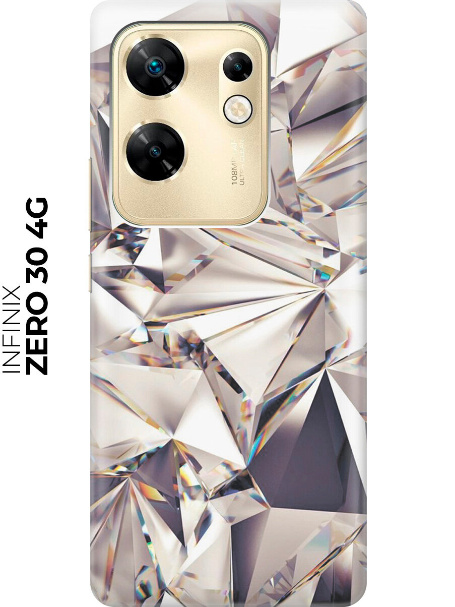 Силиконовый чехол на Infinix Zero 30 4G / Инфиникс Зеро 4г с рисунком "Алмазные грани"