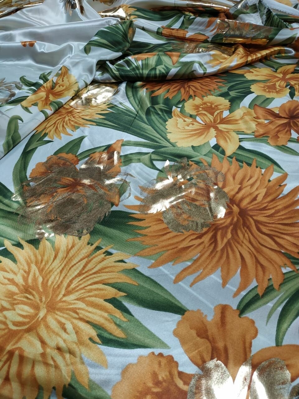 Ткань искусственный шелк купонный, отрез 1м, ширина 1,5м