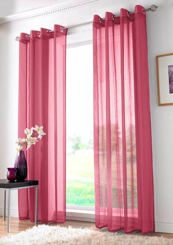 Тюль на люверсах на окна до 350 см - 2 шторы ( выс 290 см х шир 270 см ) арт - ТУ-В-Л-1 цвет бордовый