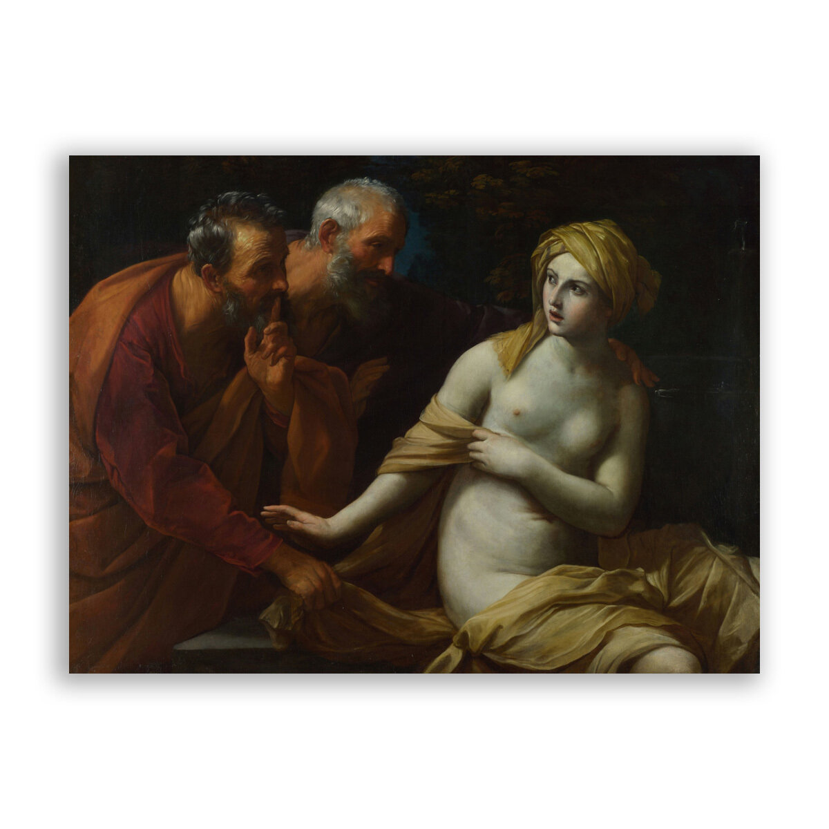 Картина на холсте, репродукция / Гвидо Рени - Susannah and the Elders / Размер 40 x 53 см