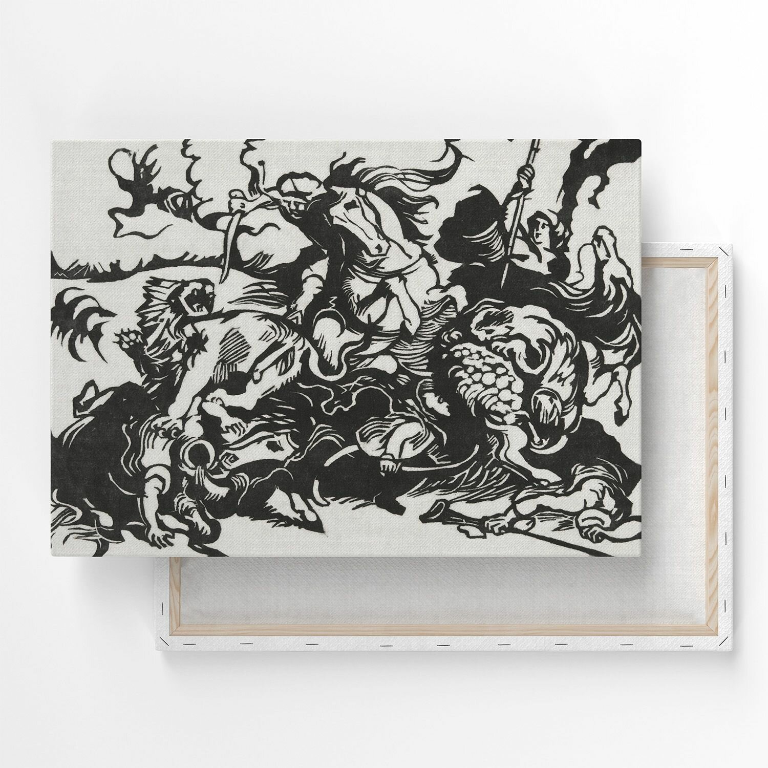 Картина на холсте, репродукция / Франц Марк - Lion Hunt / Размер 60 x 80 см