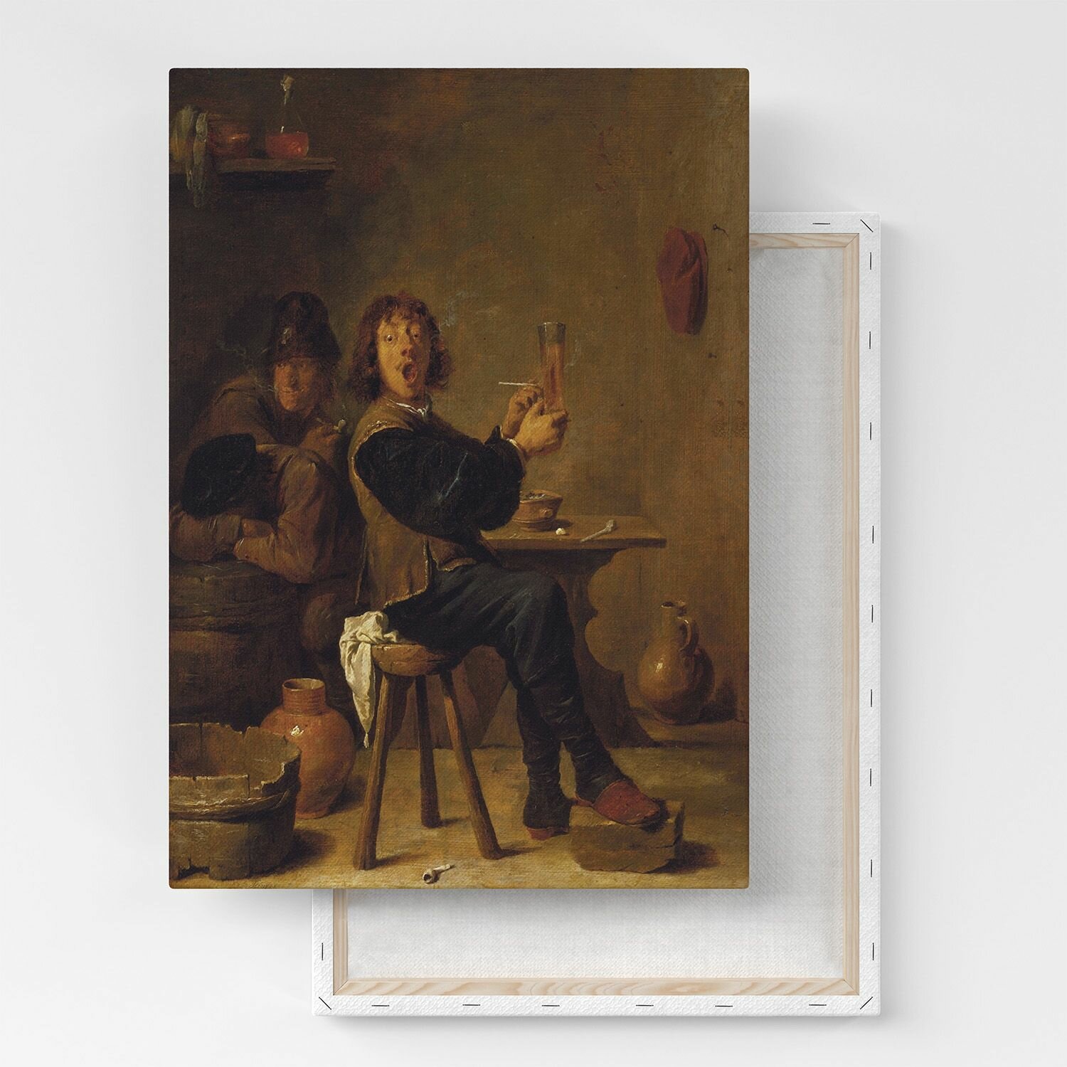 Картина на холсте, репродукция / Давид Тенирс Младший - The Smoker / Размер 80 x 106 см