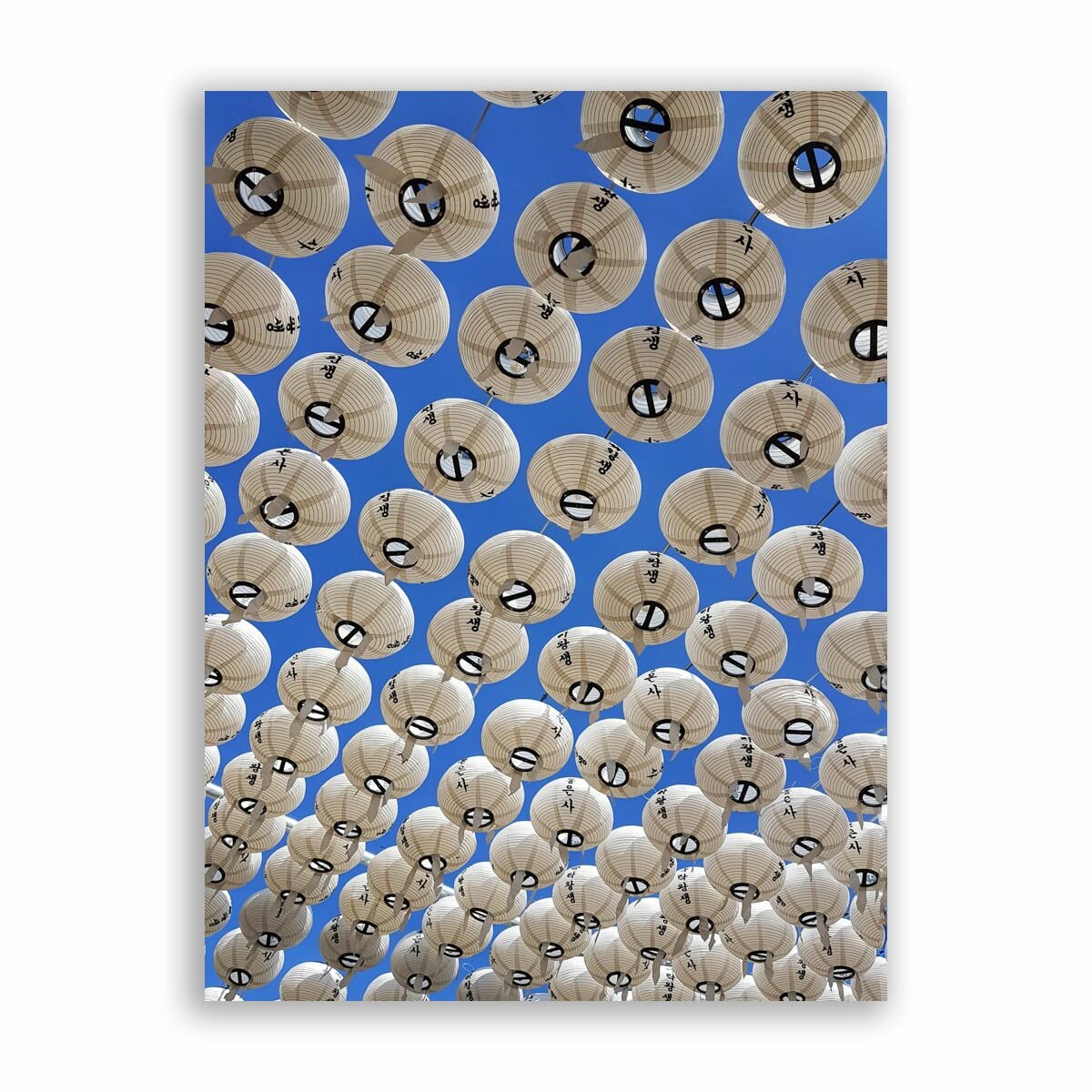 Постер, плакат на бумаге / Корейские фонарики / Размер 40 x 53 см