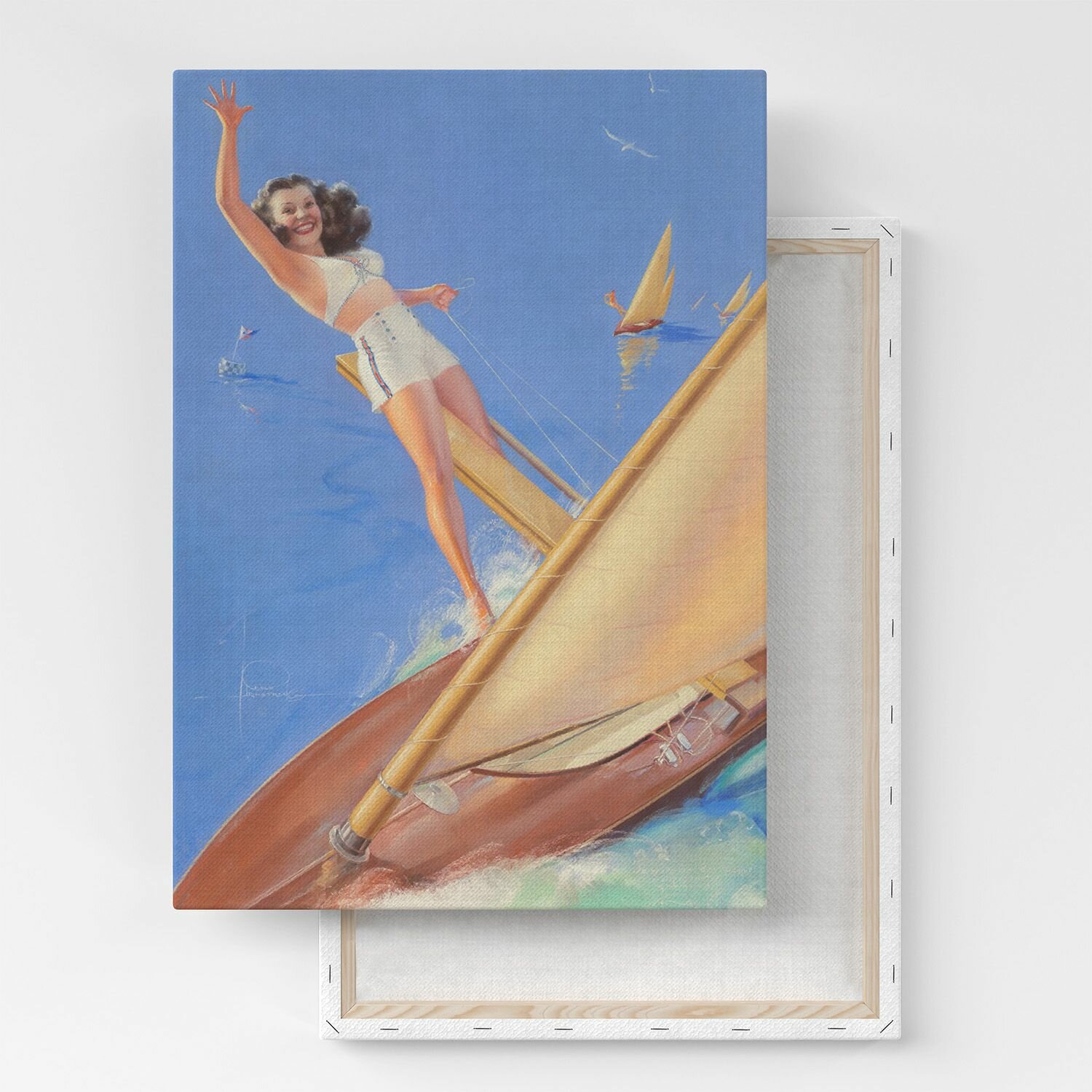 Картина на холсте, репродукция / Пин-ап / Рольф Армстронг - Figured to Win / Размер 30 x 40 см