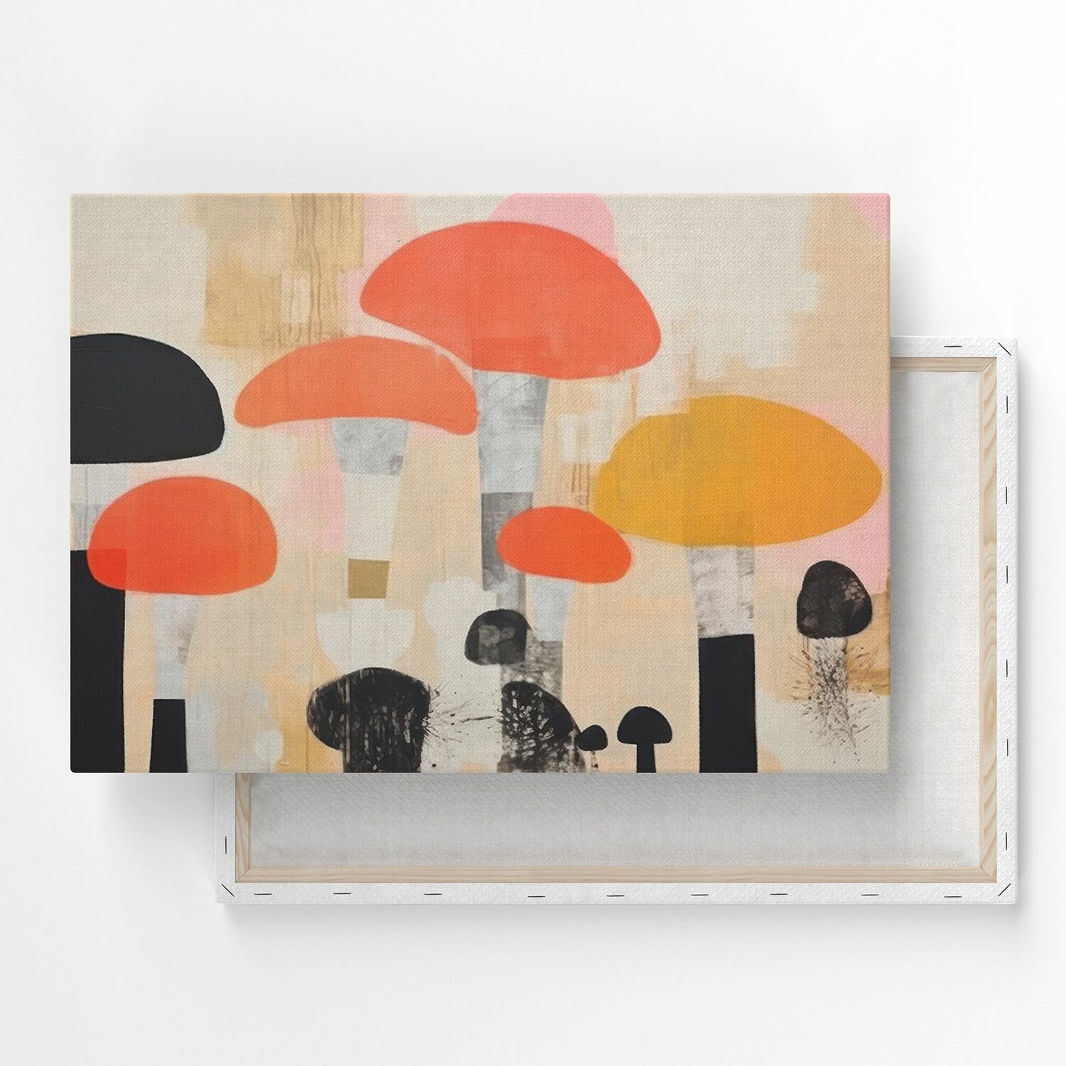 Картина на холсте, репродукция / Абстракция - Грибы / Размер 30 x 40 см