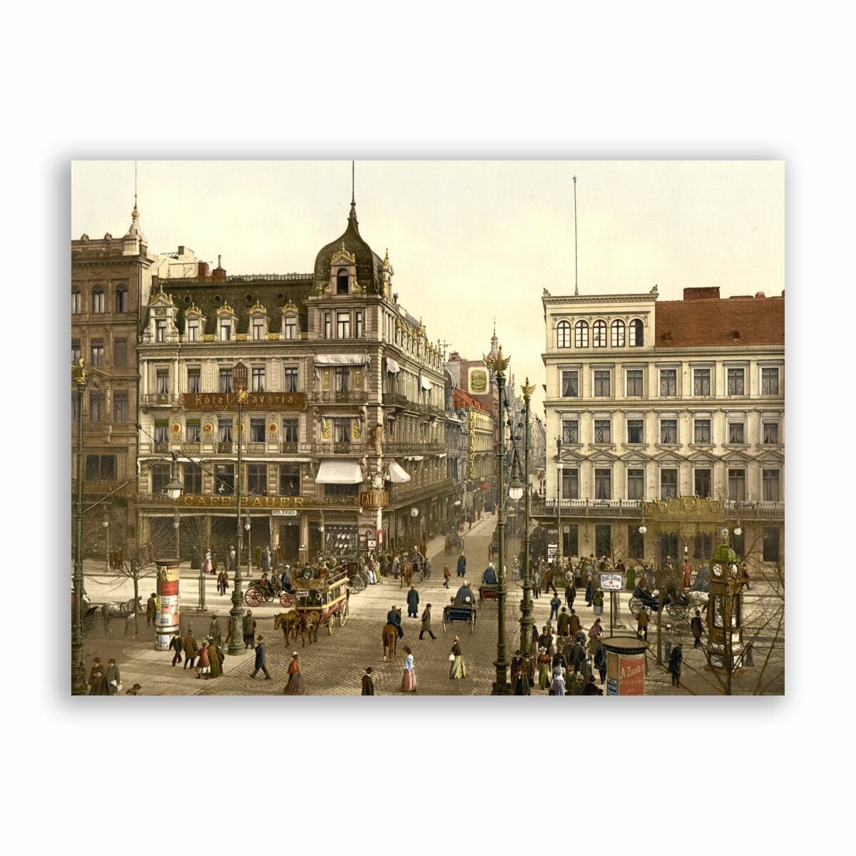 Постер, плакат на бумаге / Cafe Bauer, Unter den Linden, Berlin, Germany / Размер 30 x 40 см
