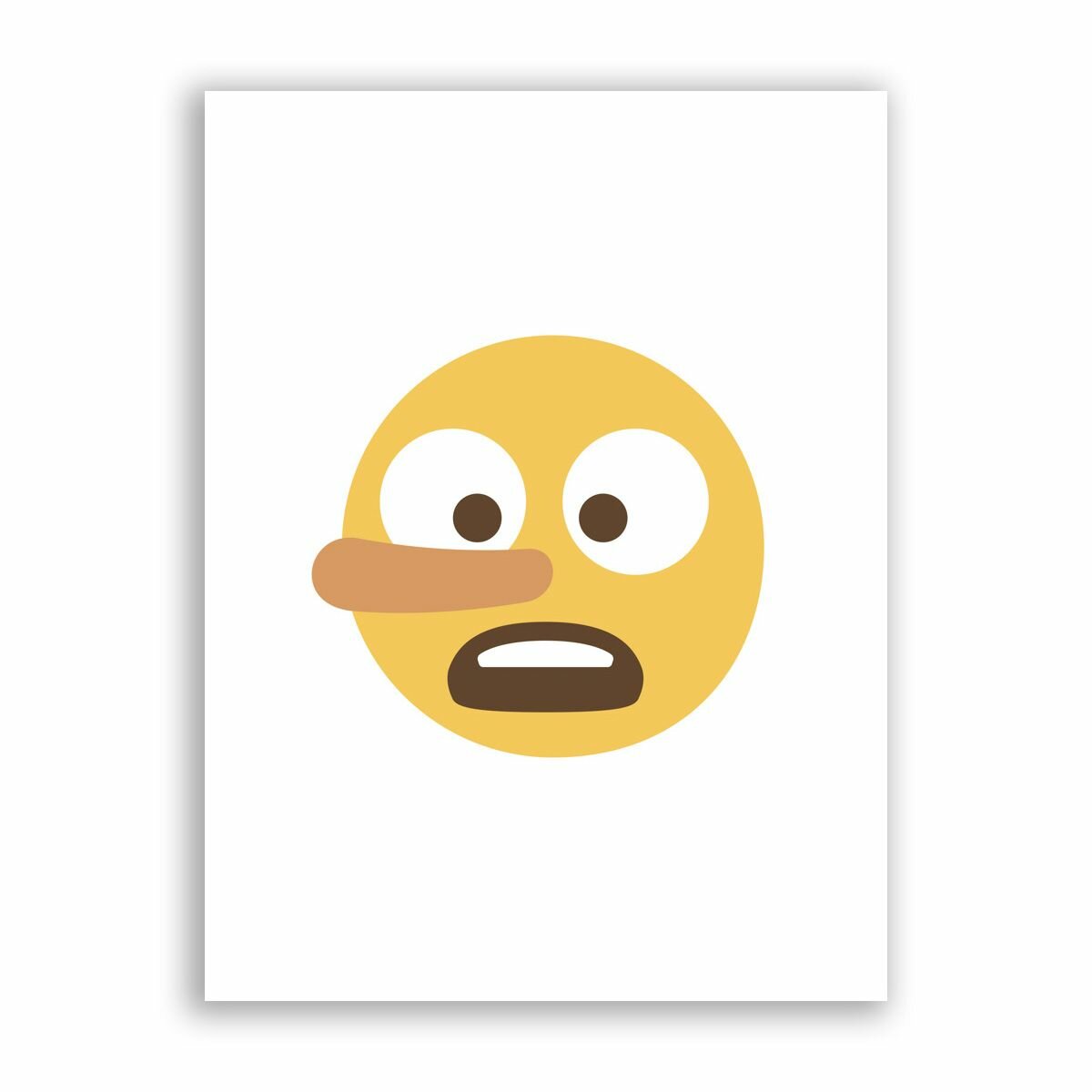 Постер, плакат на бумаге / Emoji / Врущее эмодзи / Размер 60 x 80 см