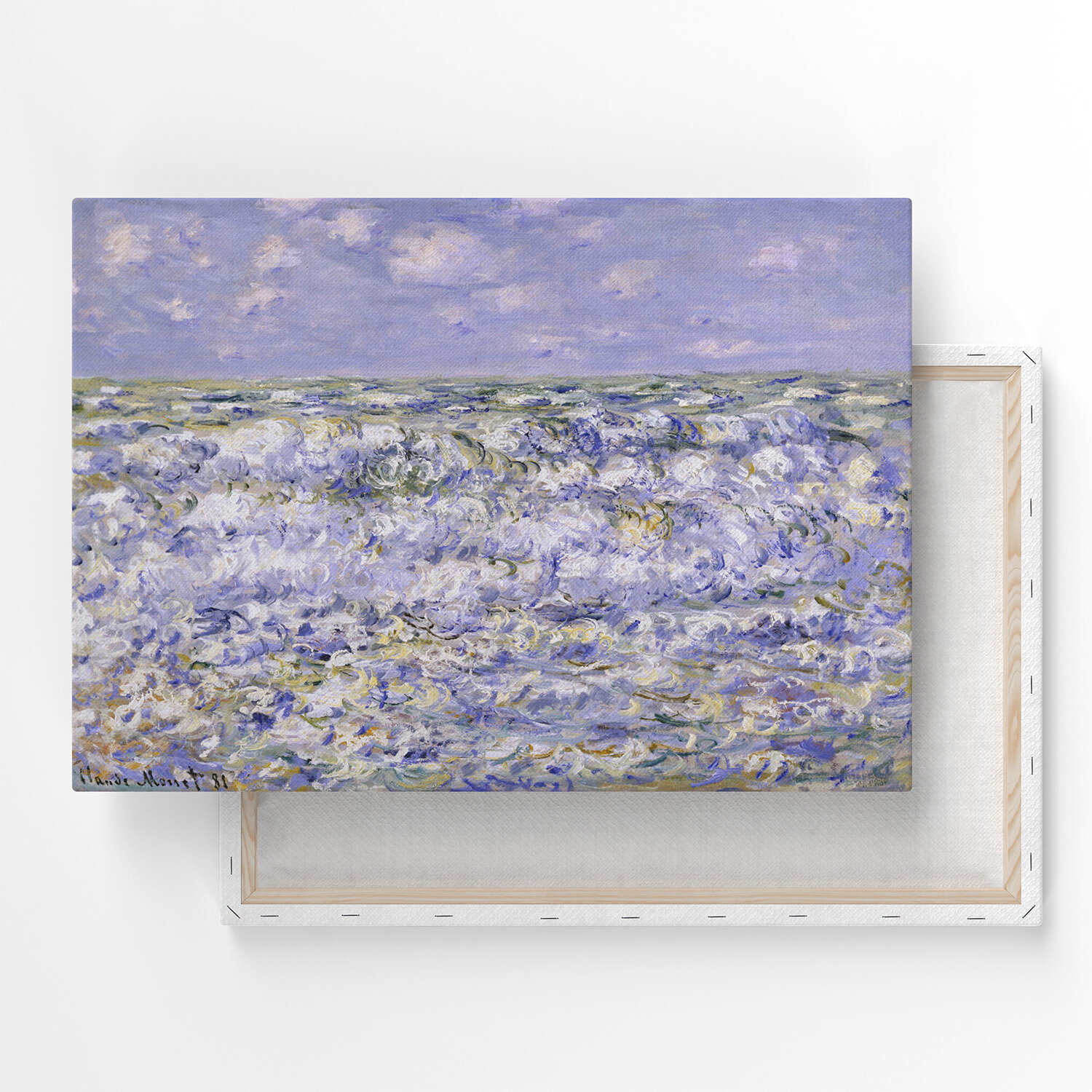 Картина на холсте, репродукция / Клод Моне - Волны разбиваются / Размер 80 x 106 см