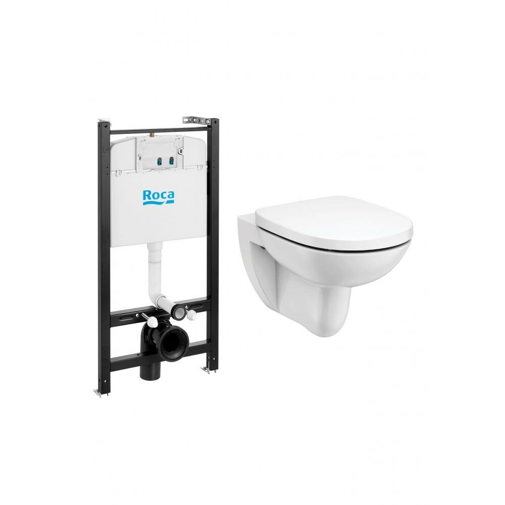 Унитаз подвесной Roca Debba 893104980 с инсталляцией и крышкой-сиденьем