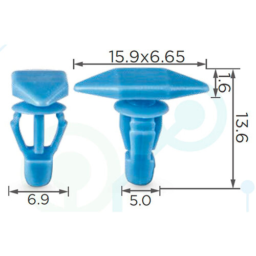 Клипса уплотнителя двери/капота/багажника (OEM: 0155309311) 773844