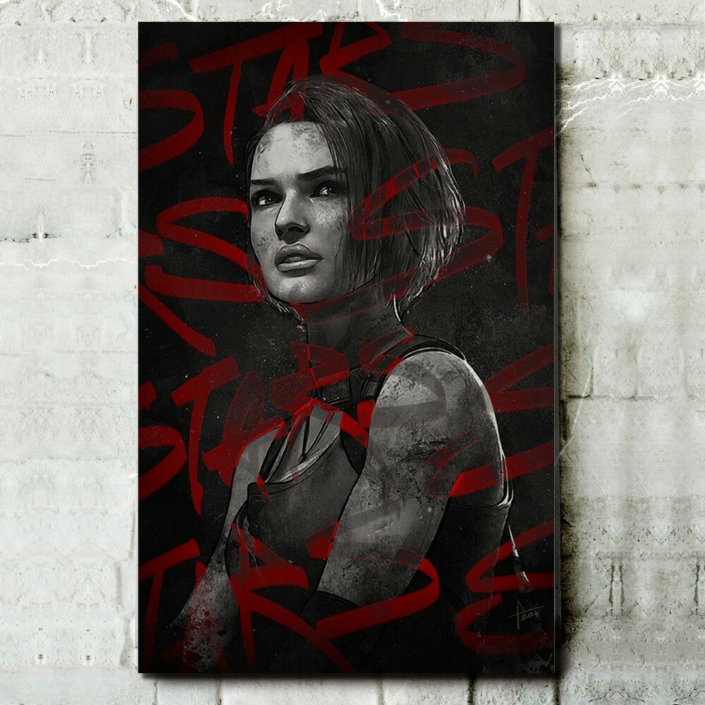 Картина интерьерная на дереве игра Resident Evil 3 (Обитель Зла, PS, PC, XBOX, SWITCH) - 13580 В