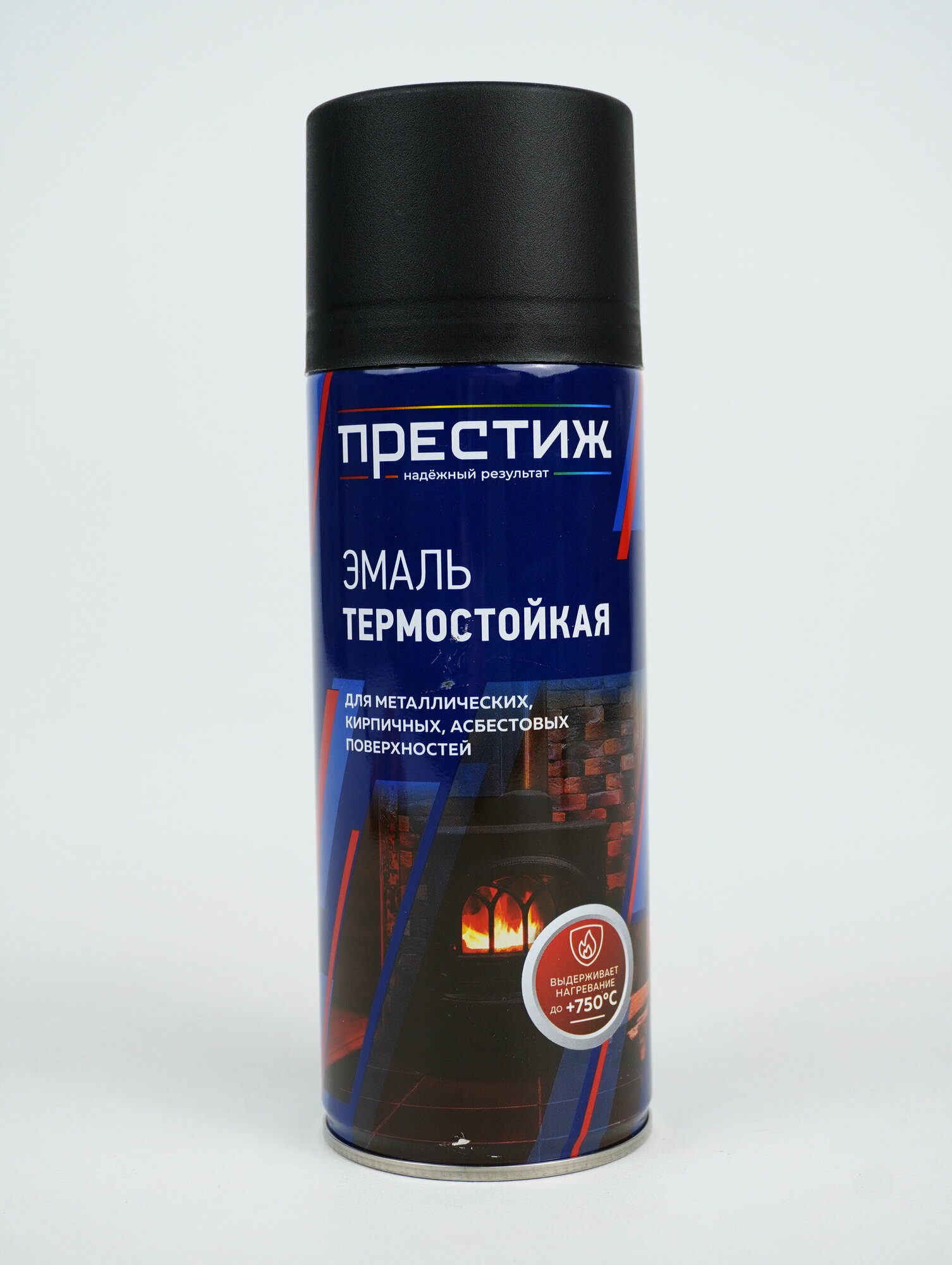 Эмаль аэрозоль термостойкая 425 мл (черная) Престиж // 131707