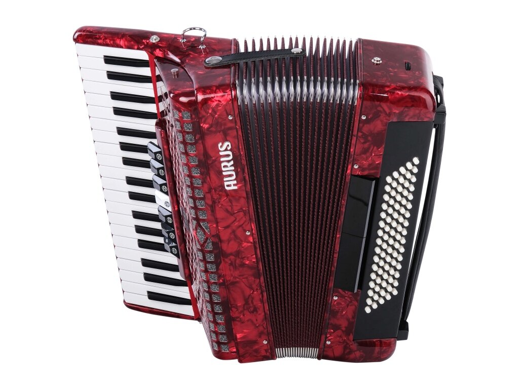 JH2006-RED Аккордеон 37/80/7/2, красный, с футляром, Aurus