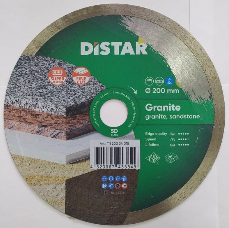 Диск алмазный DISTAR 1A1R GRANITE 200х1,6х25,4