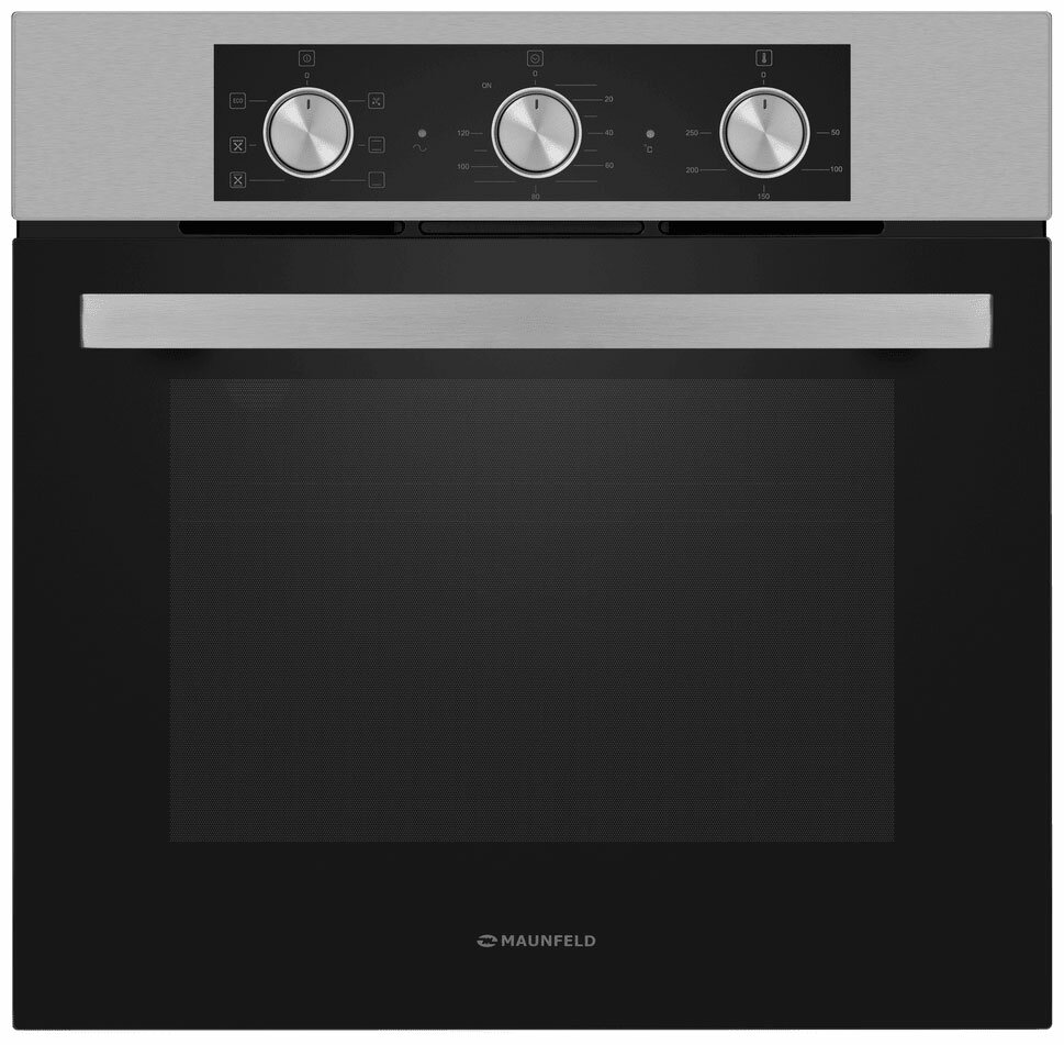 Электрический духовой шкаф Maunfeld AEOF6060S 59 см, 60 л гриль конвекция, серебристый