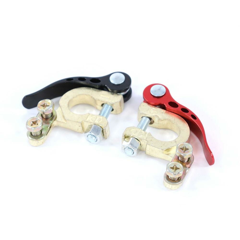 Клемма АКБ быстросъемная латунь (под зажим провода прижимной планкой сбоку), (к-т 2 шт.)