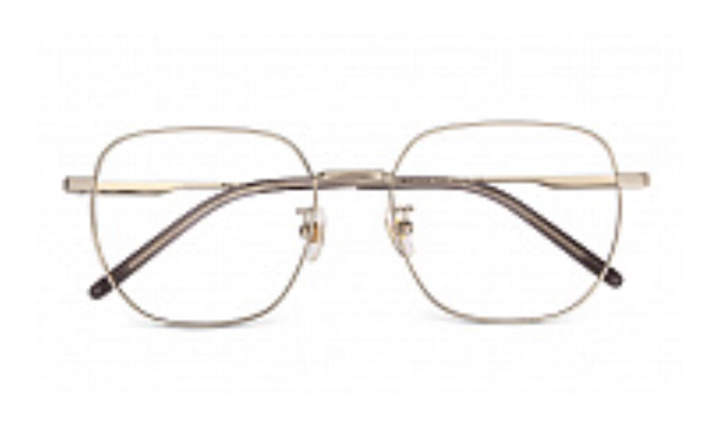 Мужская, женская оправа для очков Mujosh MJ101FH019 SLC3, цвет: золотой, прямоугольные, металл