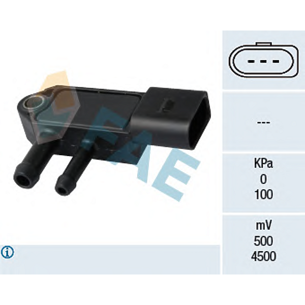 FAE 16112 (03G906051A / 03G906051H / 03G998059) датчик давления выхлопной системы