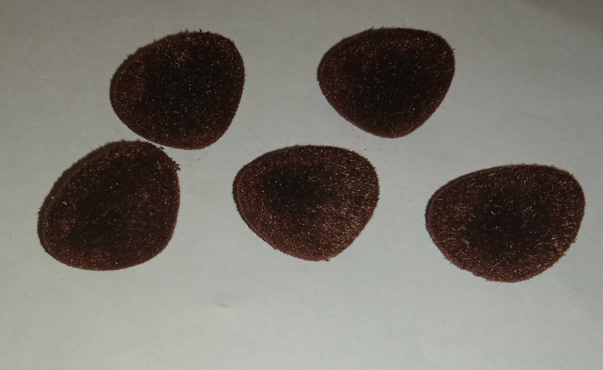 Носики для игрушек винтовые бархатные, с фиксатором, диаметр 26 мм, набор 5 штук, цвет коричневый