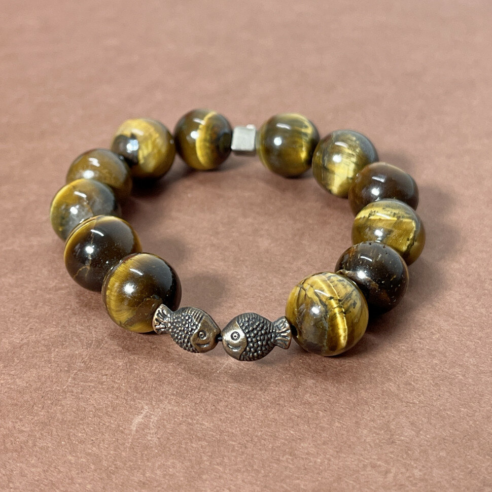 Браслет, тигровый глаз