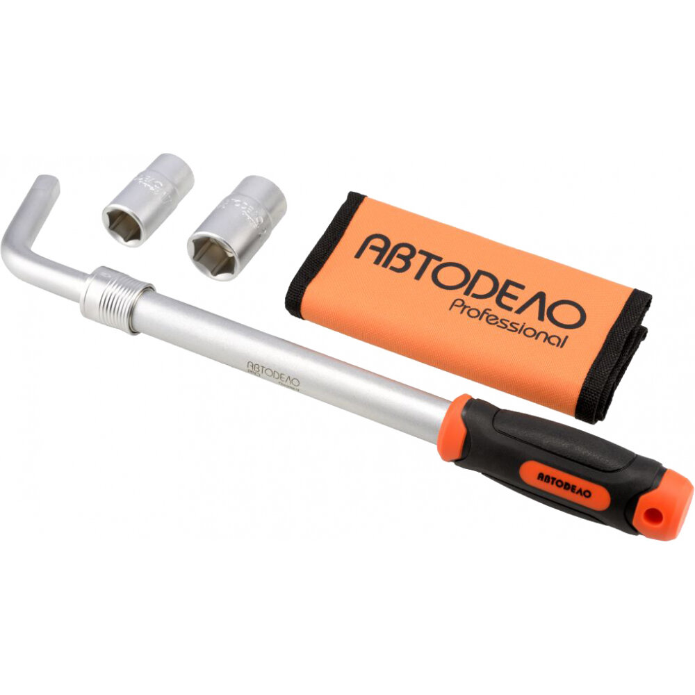 Баллонный телескопический ключ АвтоDело Professional 17х19х21х23 мм 34600 16163, фиксации и демонтажа