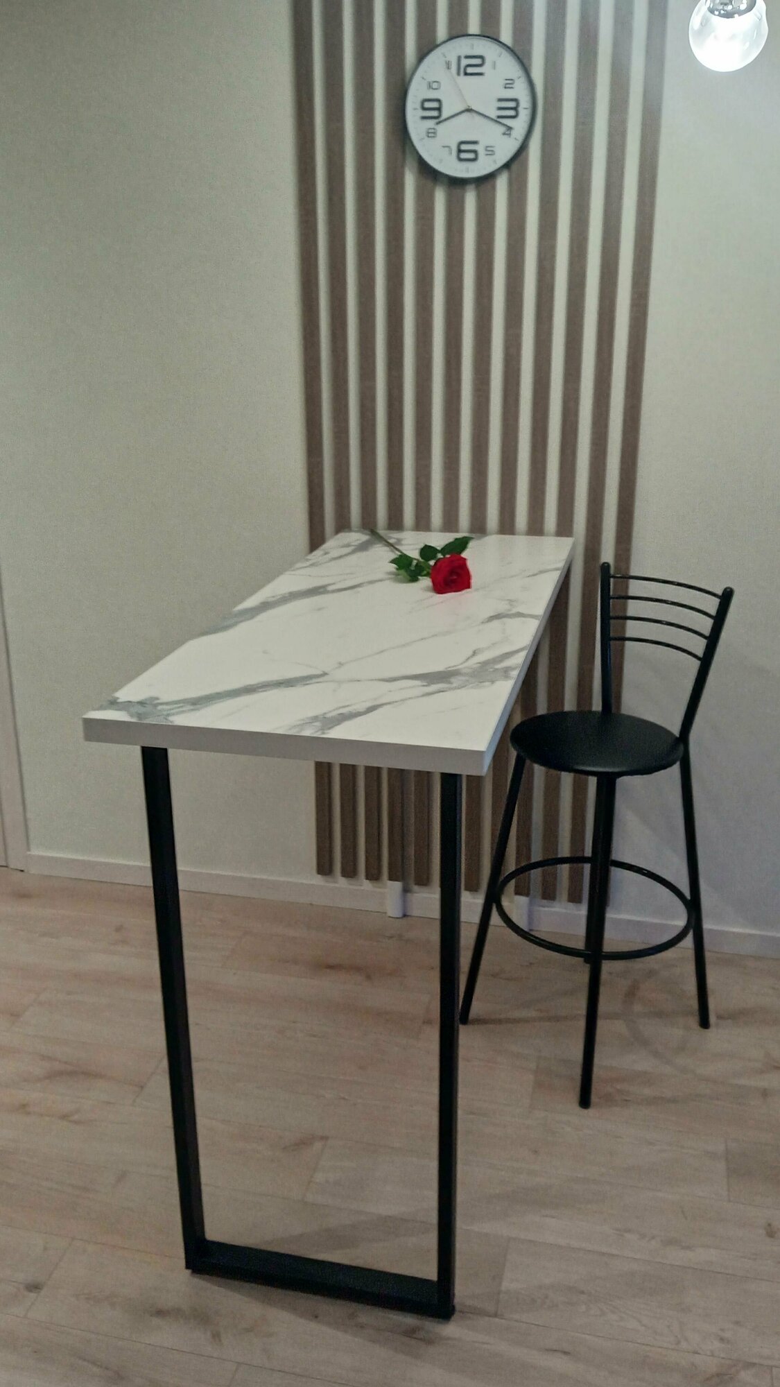 Барная стойка Лофт-2 Мрамор белый пр