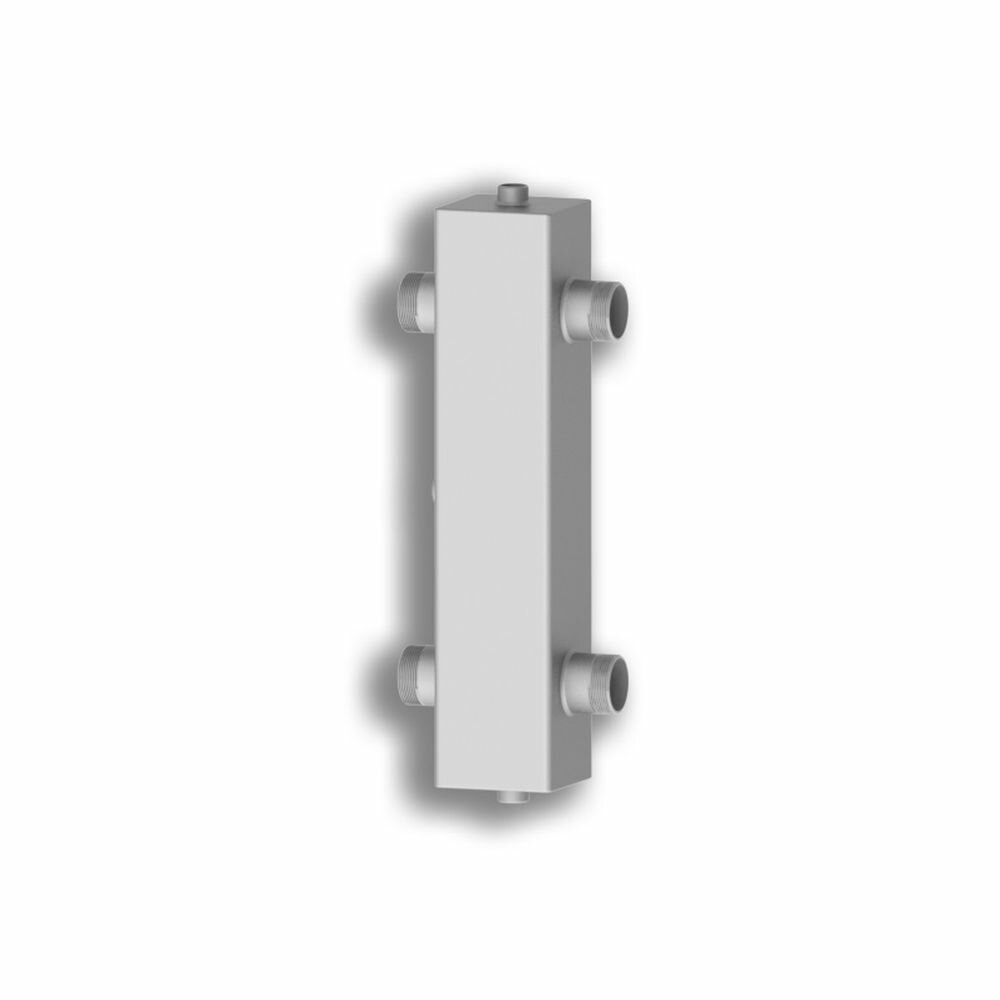 Гидравлическая стрелка (Гидравлический разделитель / гидрострелка) Север-100 вх./вых.1 1/4"(до 100кВт) Серебристый