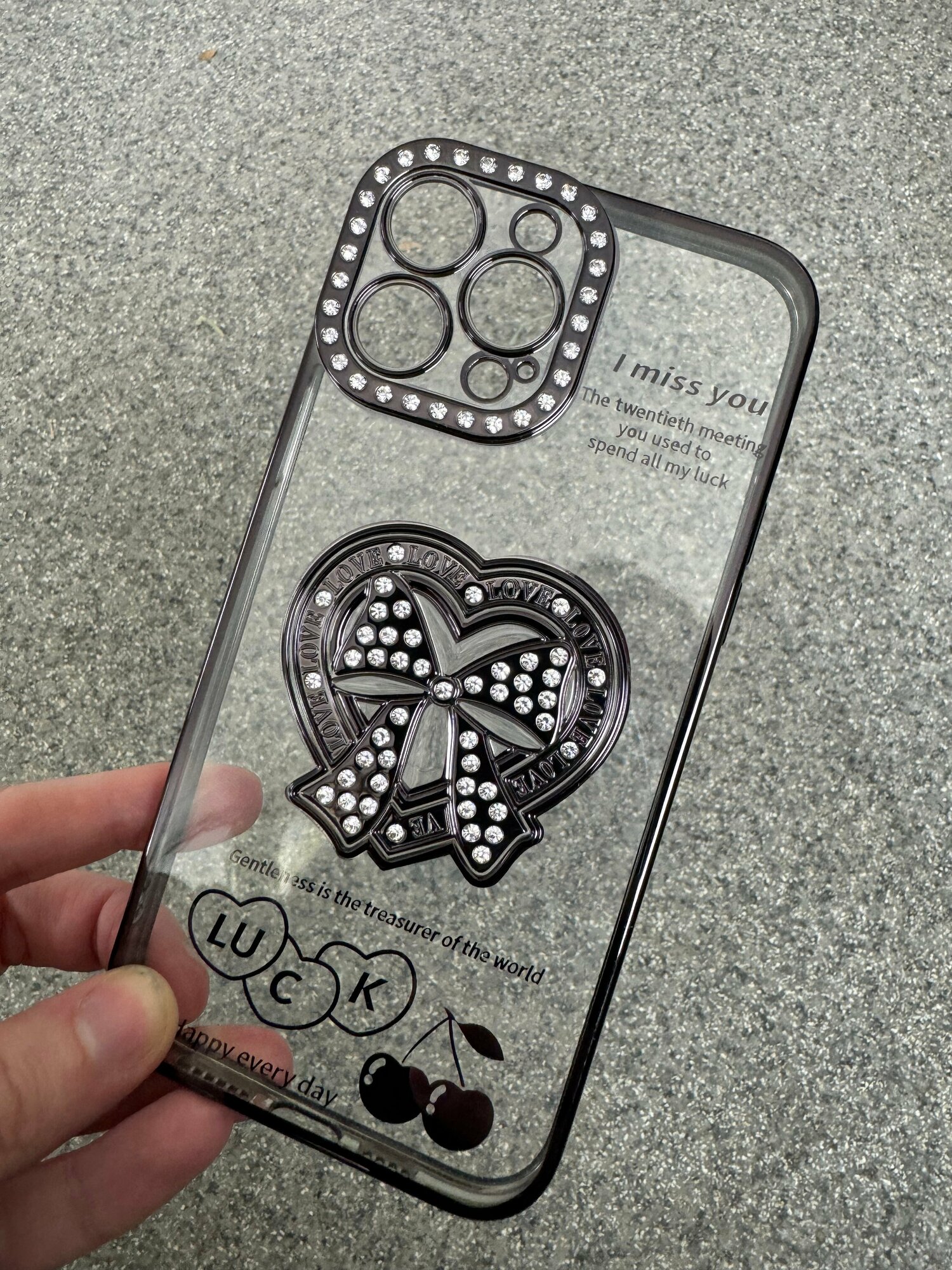 Чехол MyPads Hearth на iPhone 14 Pro тонкая силиконовая крышка с защитой задней камеры со стразами и рельефным