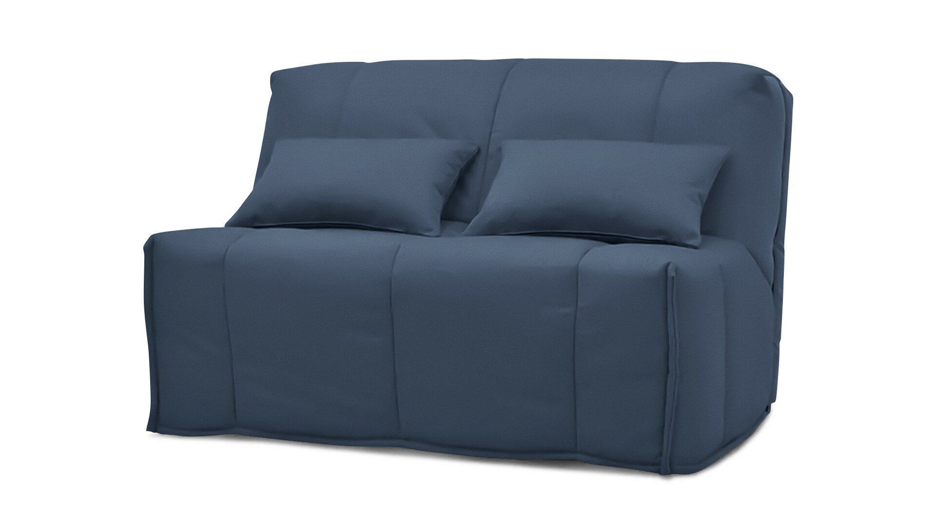 Диван Клауд Лайт Vivaldi 14 NEW 125x105x88 см, синий Велюр, аккордеон Фиеста