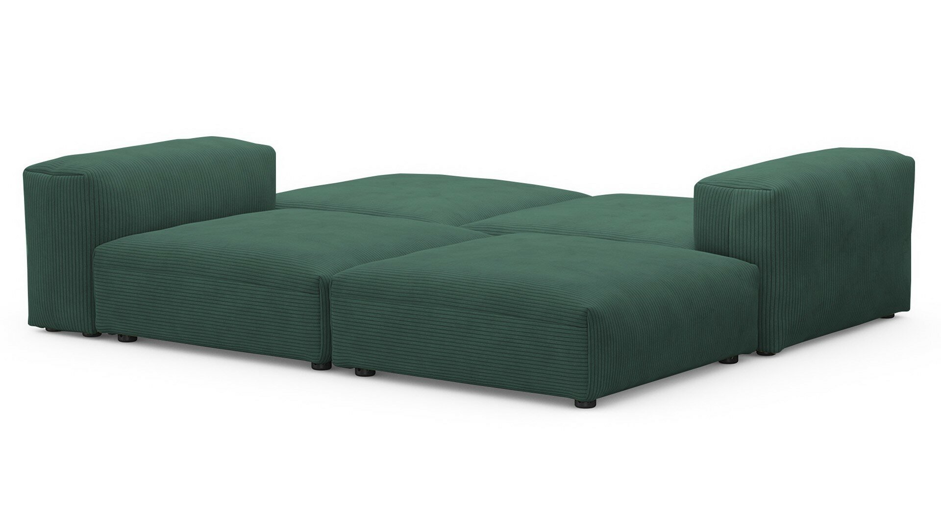 Диван Фиджи Cilium Forest NOW 242x211x62 см, зеленый Вельвет, нераскладной Фиеста