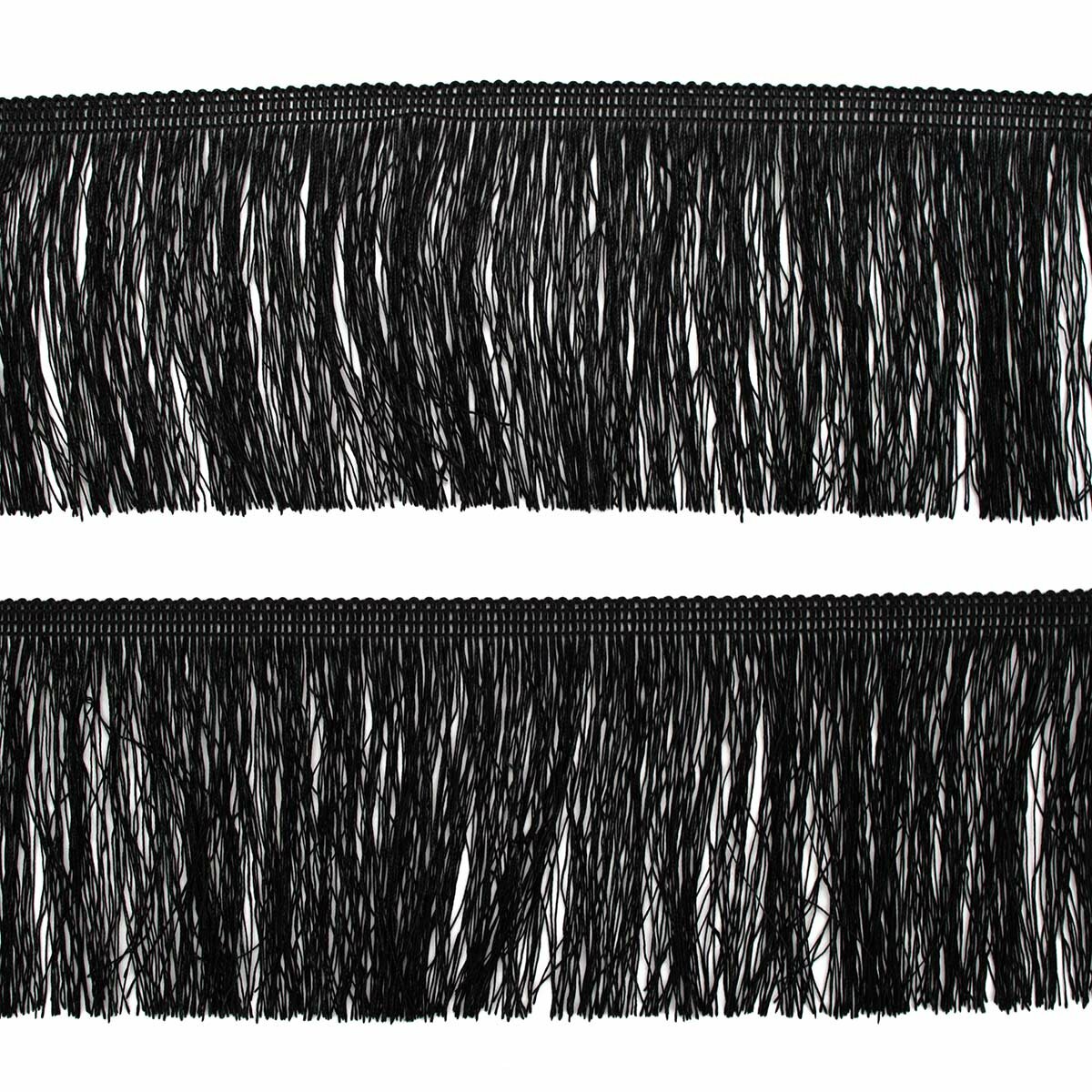 Бахрома для штор, текстиля, шитья, 12 см*25 м, нитяная, черная, Айрис