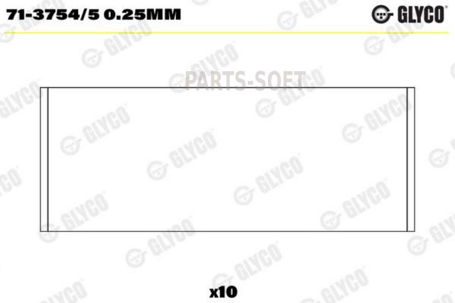 Вкладыши ДВС шатунные (к-т) Volvo S60, S70, V70 2.0-2.4 91- Glyco арт. 7137545025MM