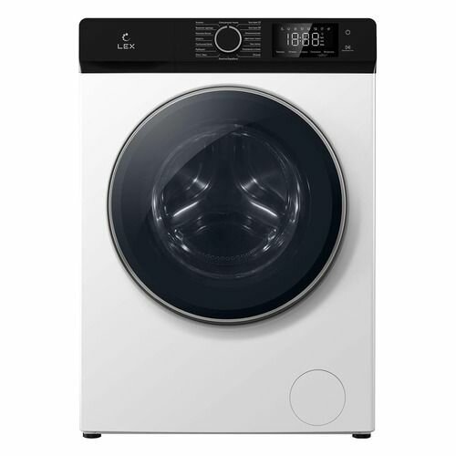 Стиральная машина LEX LWM12012WBlID, с фронтальной загрузкой, с паром, 12кг, 1200об/мин, инверторная