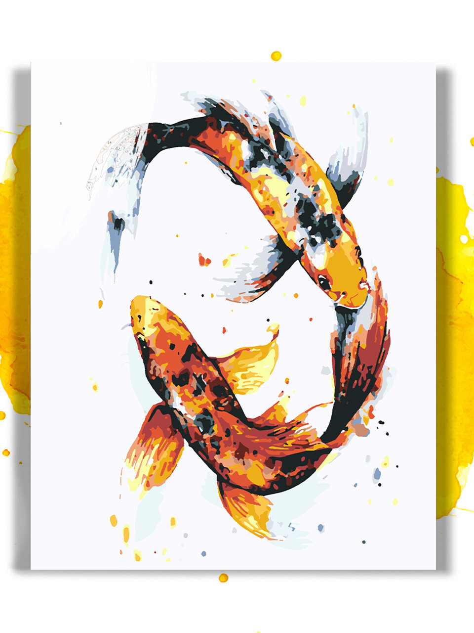 Картина по номерам НА ХОЛСТАХ Золотые рыбки