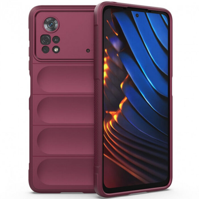 Flex Silicone Противоударный чехол для Xiaomi Poco X4 Pro 5G с защитой камеры и микрофиброй