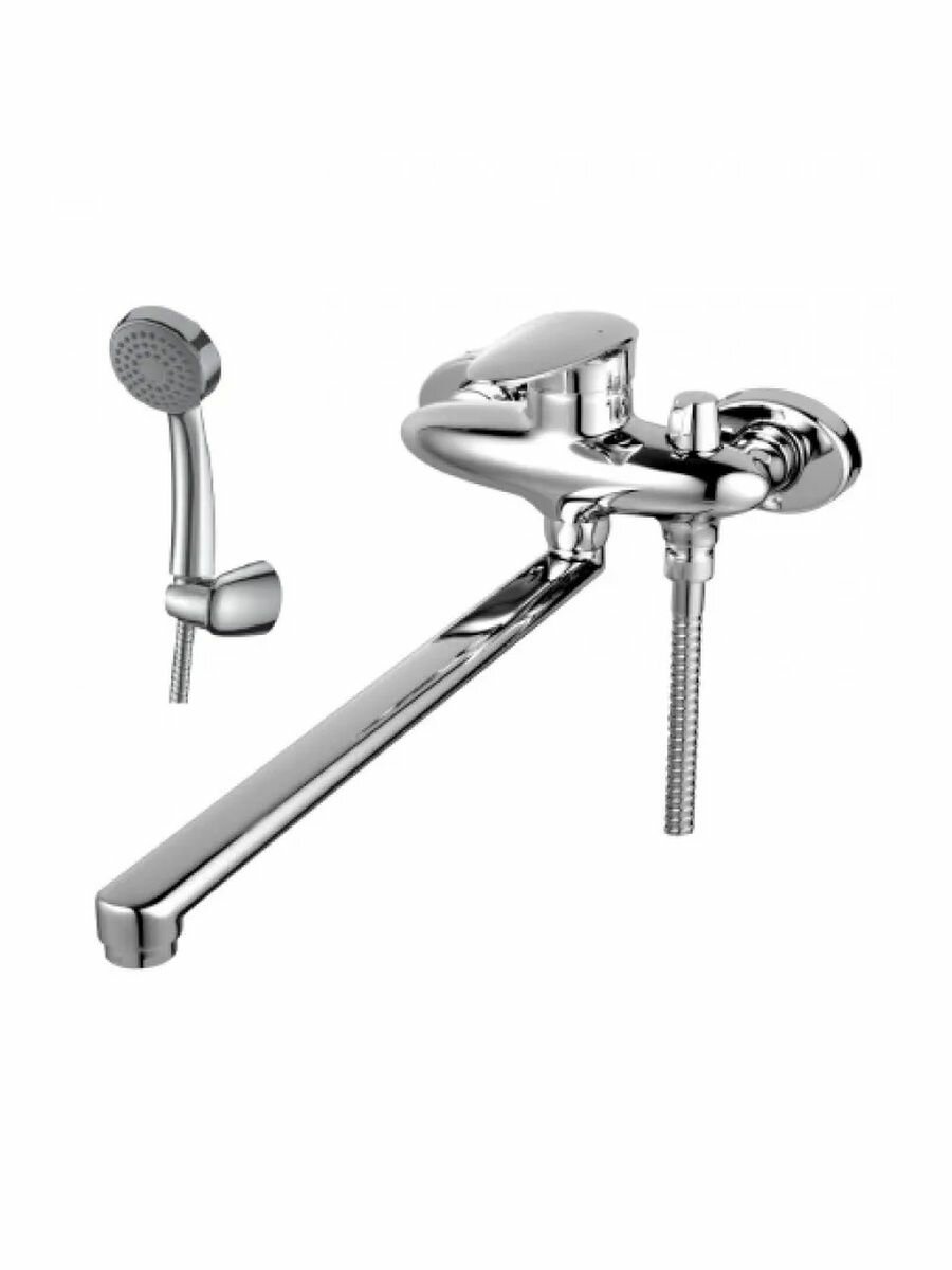 Смеситель для ванны Hansen H22005, поворотный излив, латунь, сталь, цвет хром