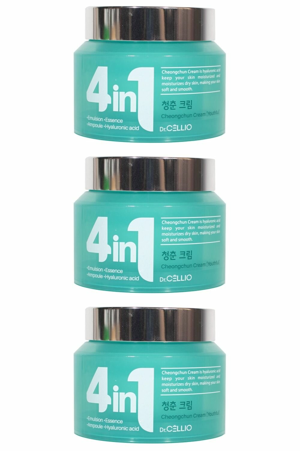 DR.CELLIO Бальзам для лица очищающий с гиалуронатом натрия DR. G50 4IN1 CHEONGCHUN CLEANSING BALM, 70 мл, 3 шт