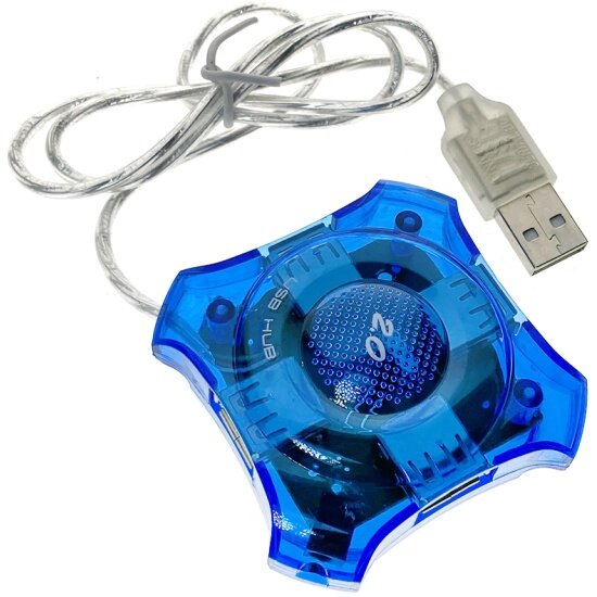 Разветвитель USB Espada Eh420 4 порта, голубой