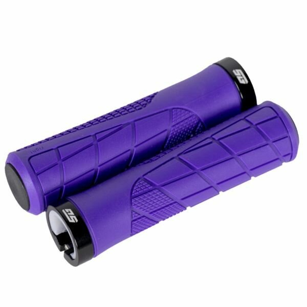 Грипсы на руль STG HL-G316 Lock-On 135мм, фиолетовые, резиновые