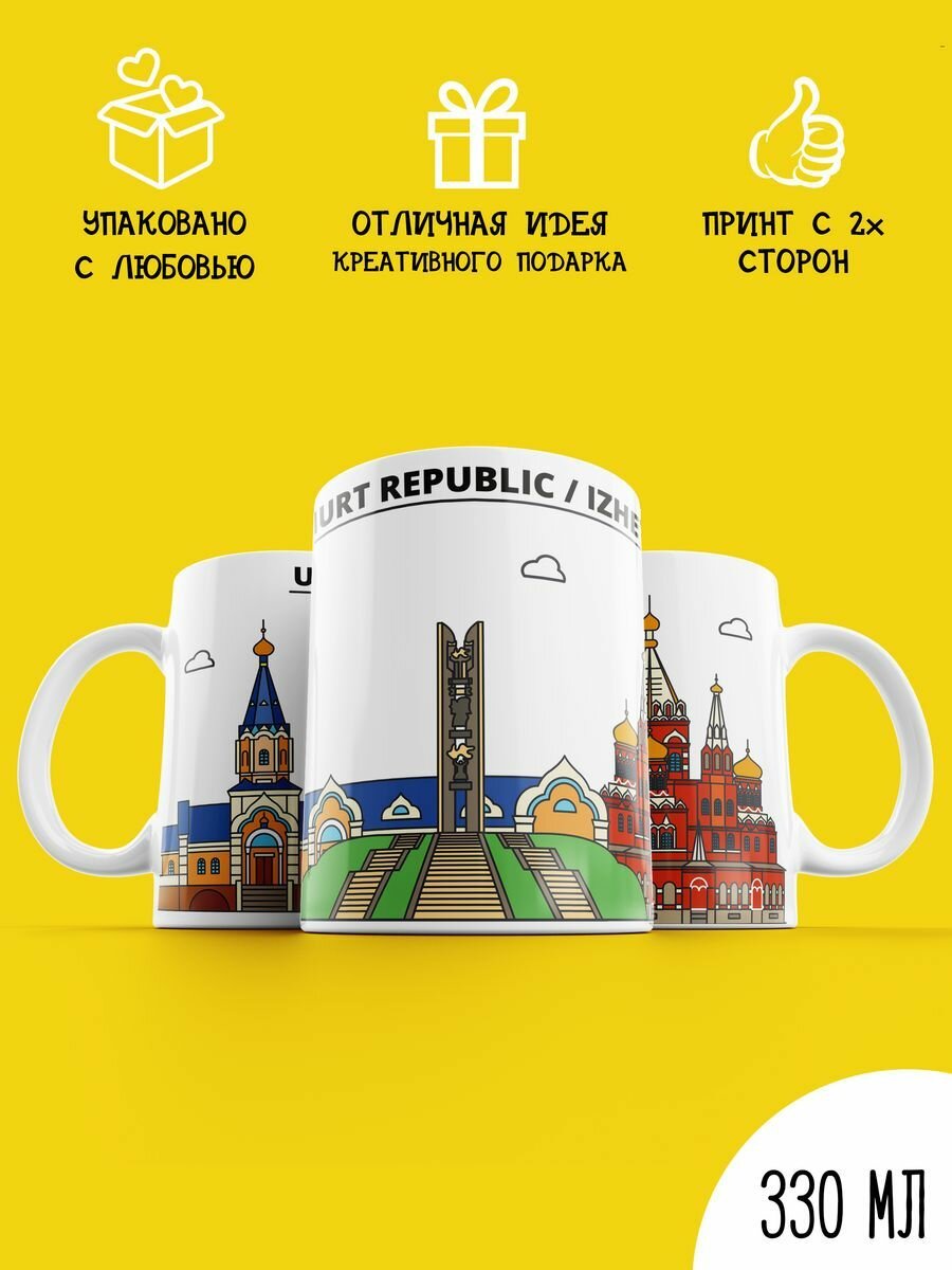 Кружка керамическая Города России Ижевск