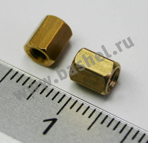 PCHSS-6, Стойка для печатных плат, RUICHI, шестигранная, 6 мм, М3, латунь