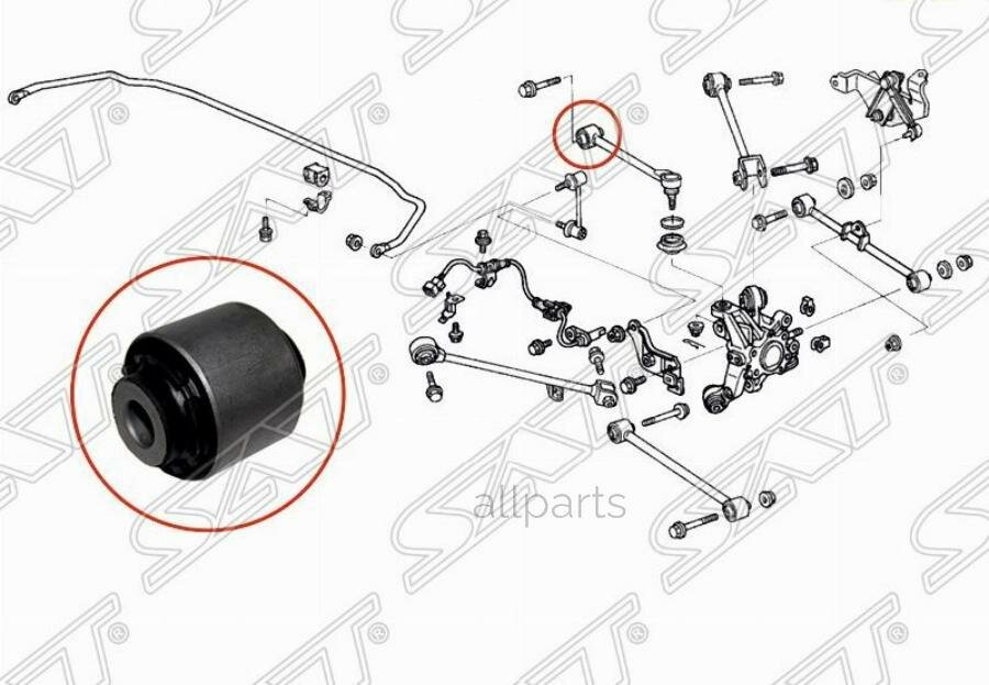 SAT ST-52350-SEA-000B Сайлентблок Honda Accord 97-08 / CR-V 11-18