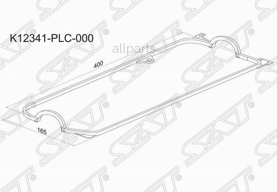 SAT K12341-PLC-000 Прокладка клапанной крышки Honda Civic 00-06 / Civic Ferio 00-05 D15B; D17A