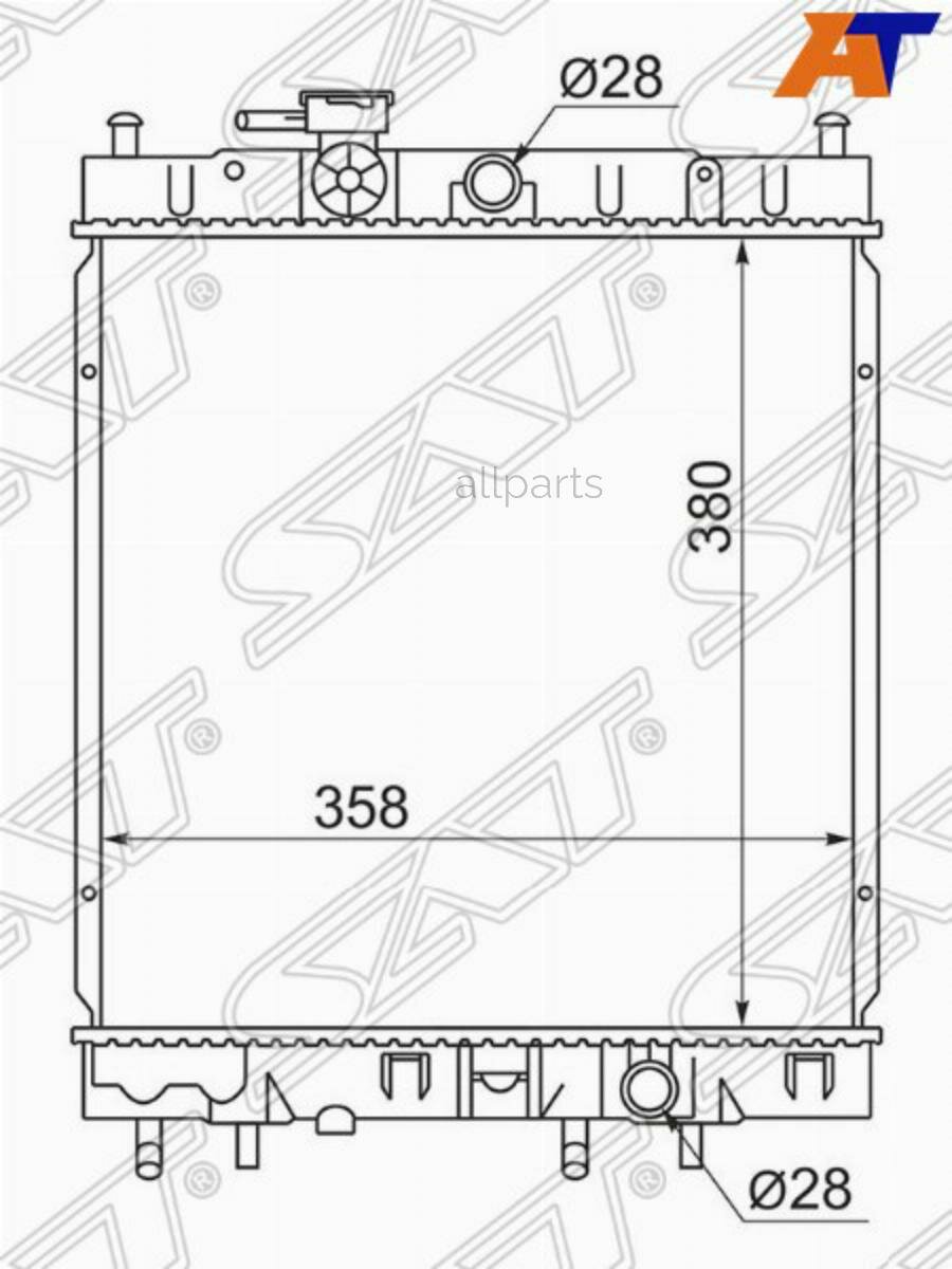 SAT NS0001-K11-99 Радиатор Nissan March 92-02