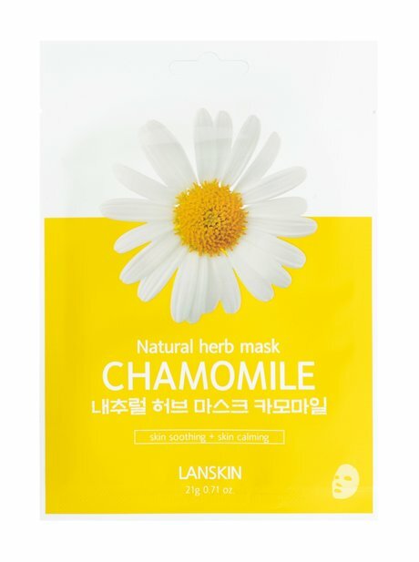 LanSkin Chamomile Natural Herb Mask Тканевая маска для лица с ромашкой 100мл