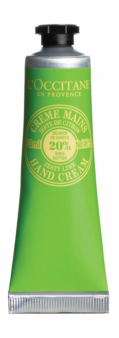 L'Occitane Shea Zesty Lime Hand Cream Travel Size, Крем для рук с ароматом цедры лайма, 30мл