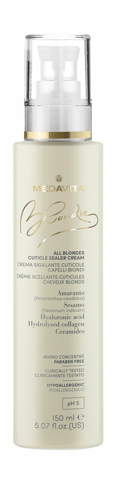 Medavita Blondie All Blondes Cuticle Sealer Cream Увлажняющий крем с эффектом запечатывания кутикулы 150мл