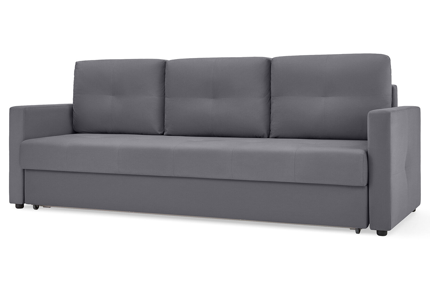 Диван-кровать Hoff Престон, велюр, 223х88х96 см, прямой, цвет серый